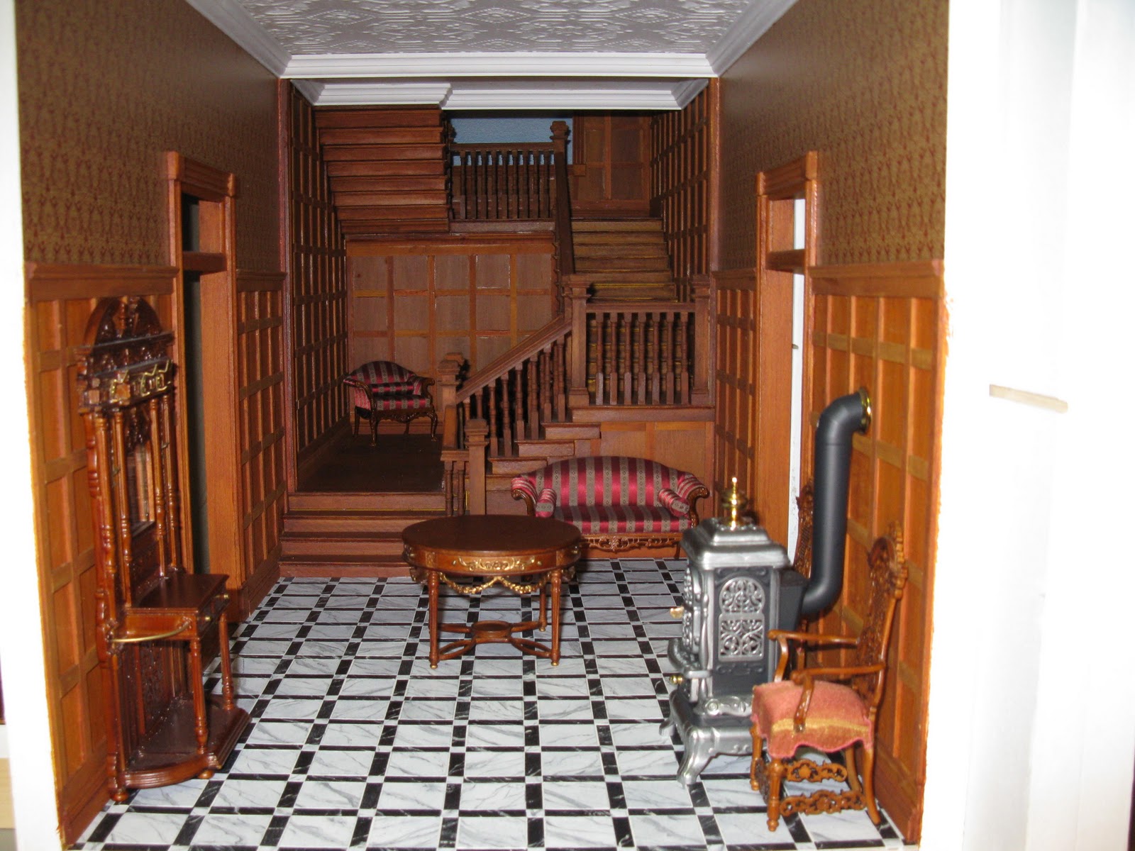 Late Victorian English Manor Dollhouse: 1/12 Miniature from Scratch ...