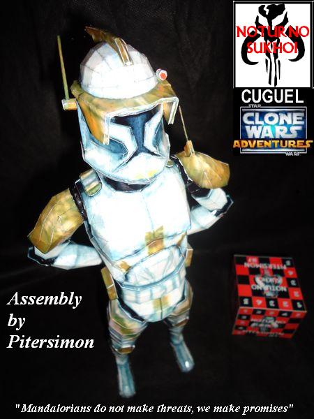 Noturno Sukhoi: Star Wars “Clone Wars”_Clone Commander Cody Papercraft