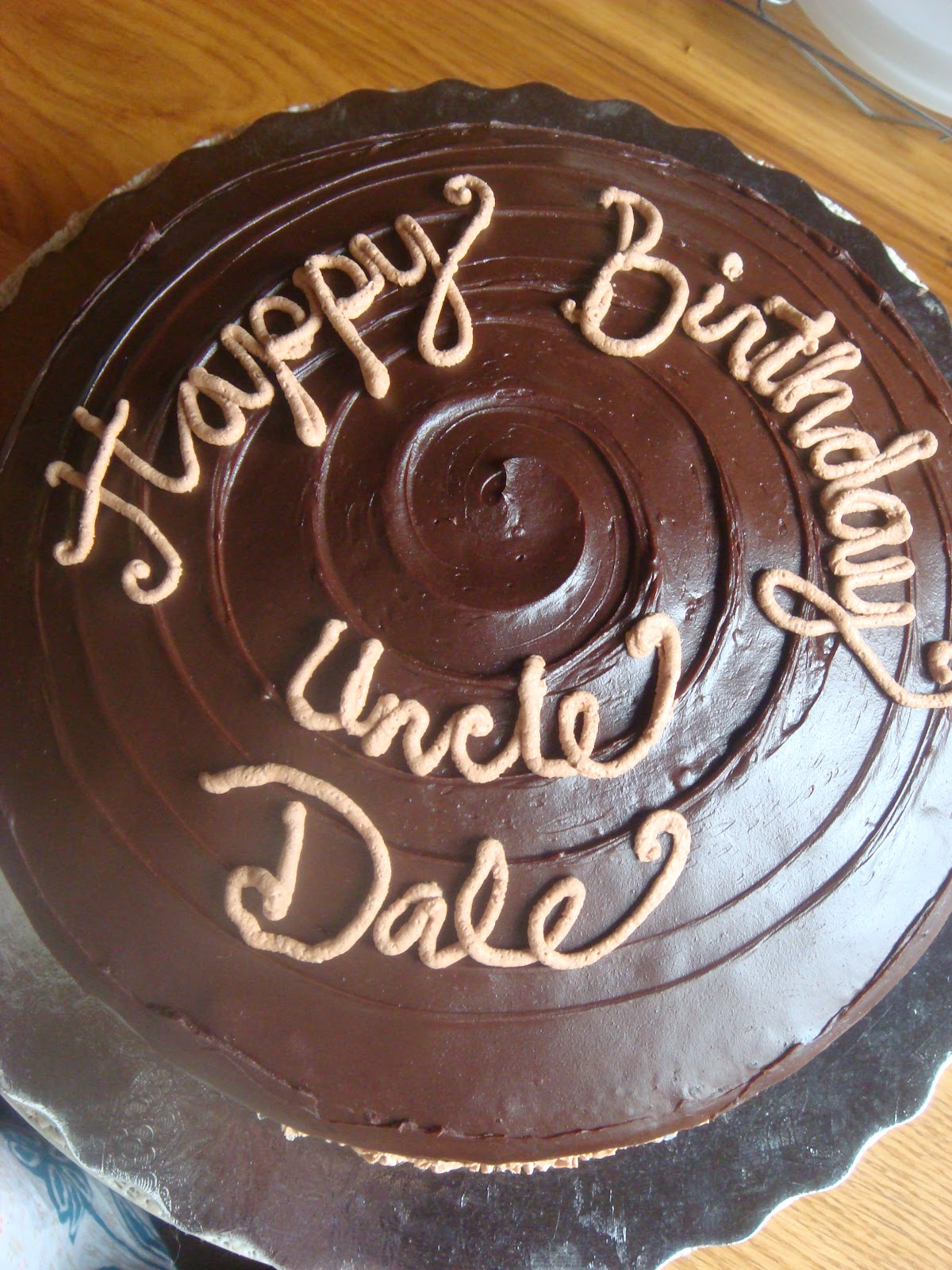 fancy treats by jess: Happy Spring!: Dark chocolate & mousse Birthday cake!