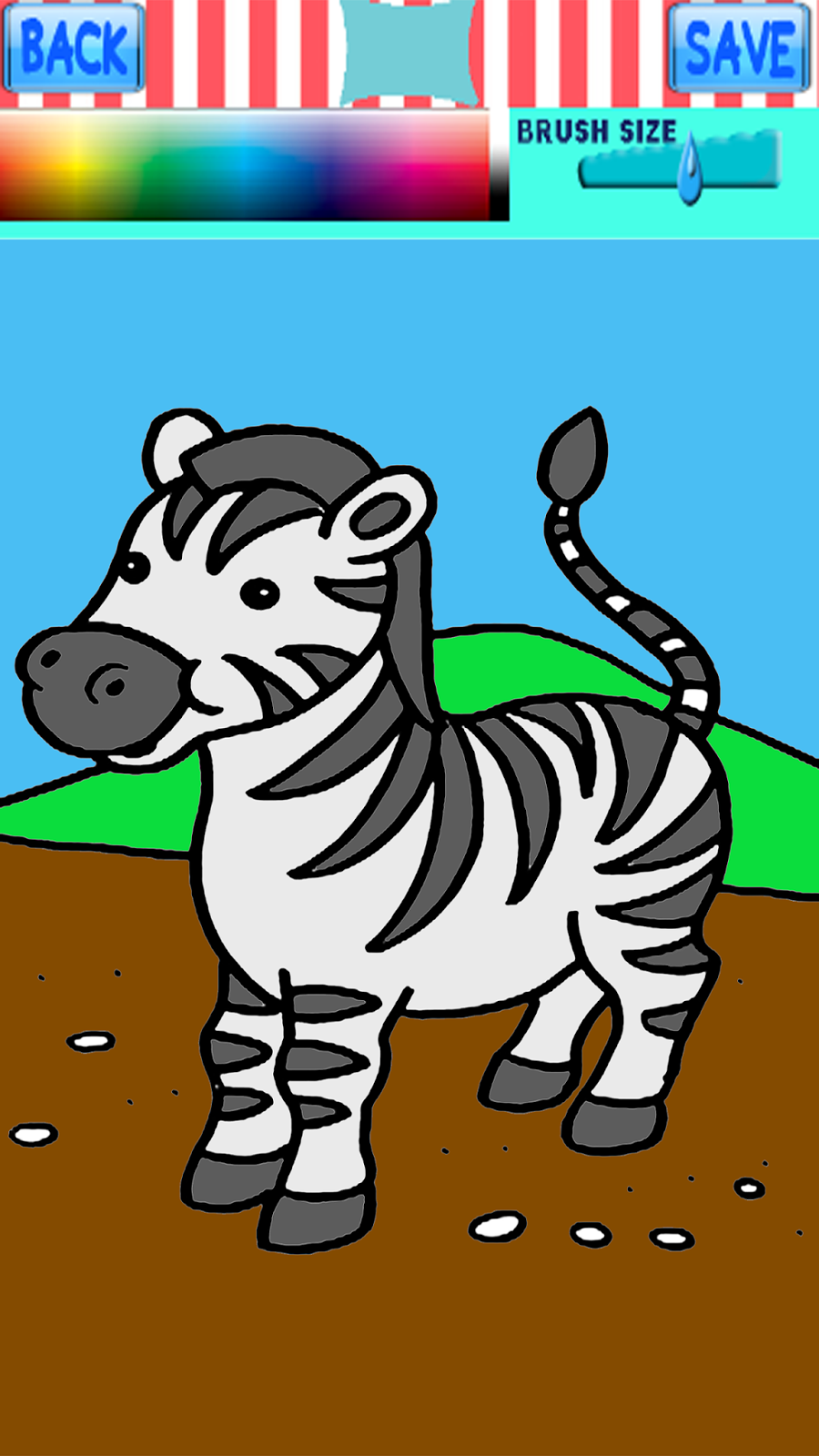 Coloring Zebra Games And Kids Drawing Free