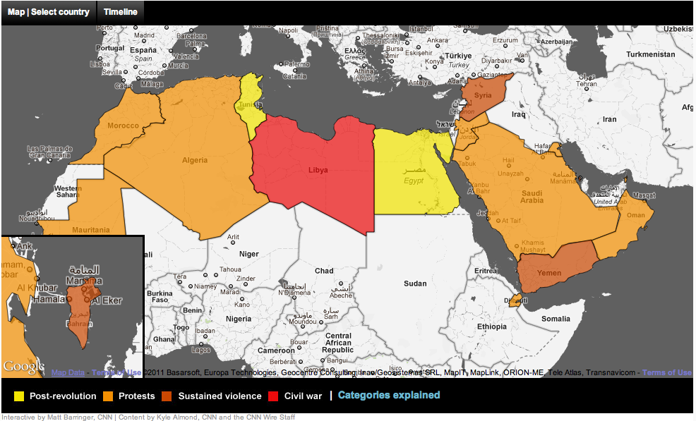 Arab Spring Map