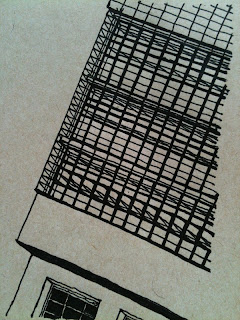 MONOCHROMATIC AXONOMETRIC: Bauhaus façade