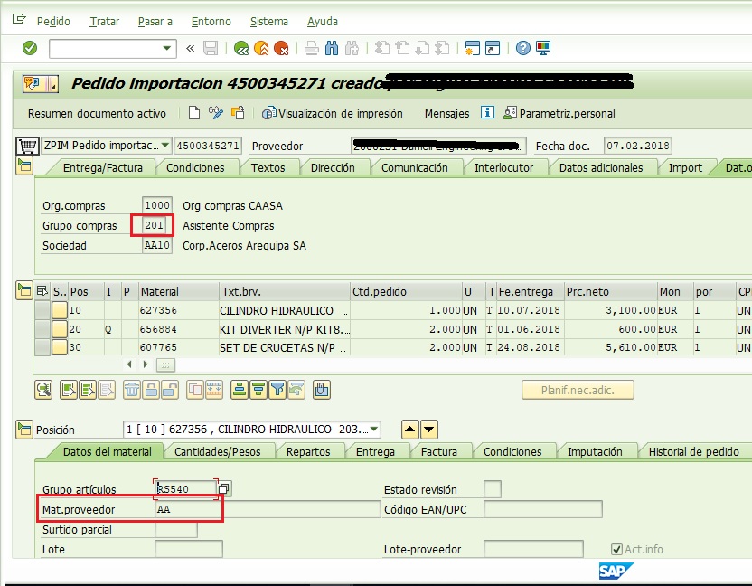 TIPS ABAP EJEMPLO: 7. ME23N, Cambiar la información a mostrar en Orden ...