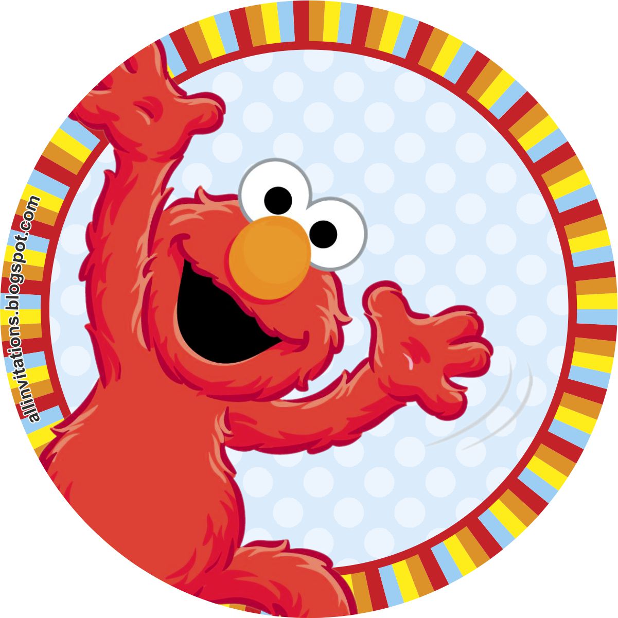 plantilla para boton para cumpleaños con el personaje de elmo | Elmo ...