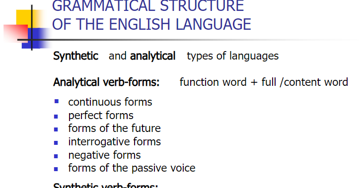 Structure of English