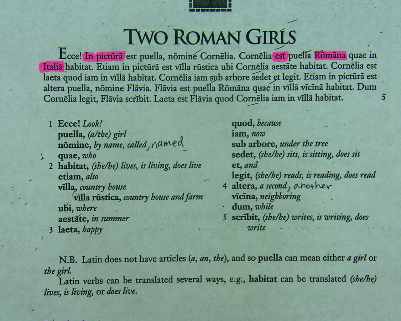 LRCH Latin with Mrs. Cullum: 2015