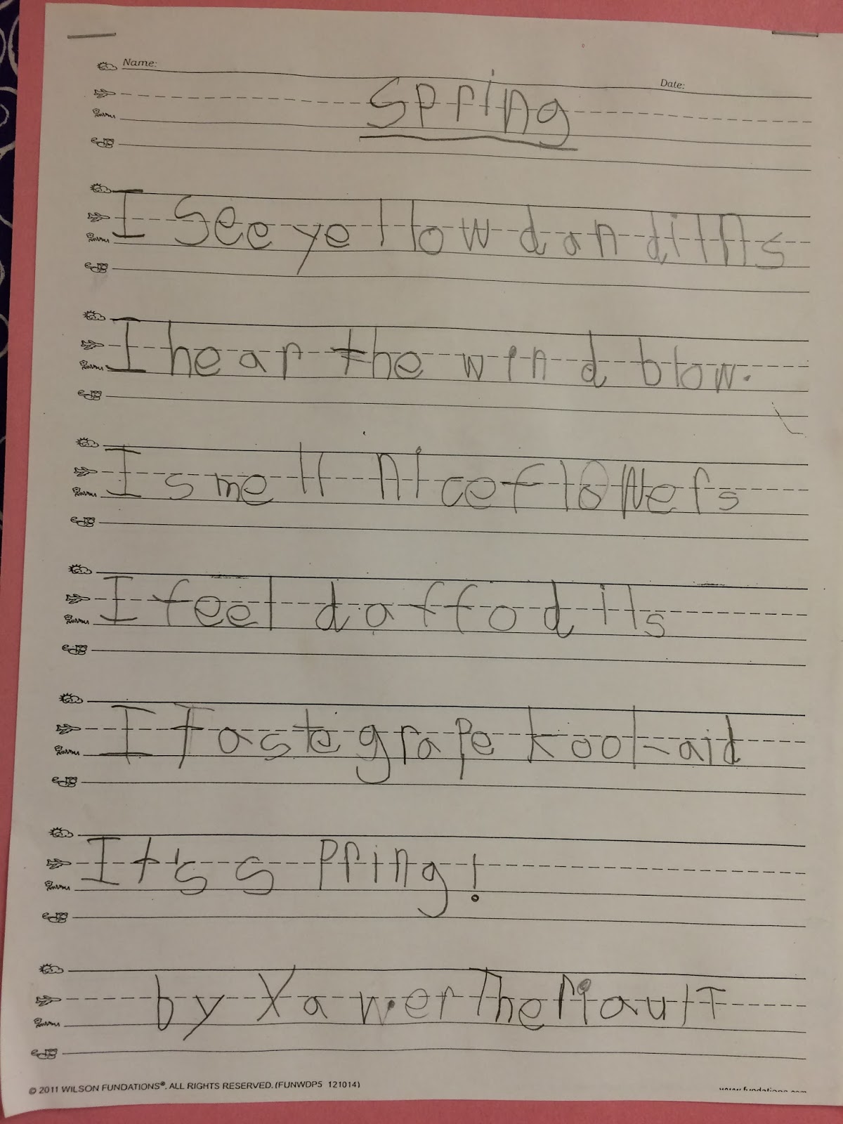 Raney's Rock Stars: Spring Acrostic Poems