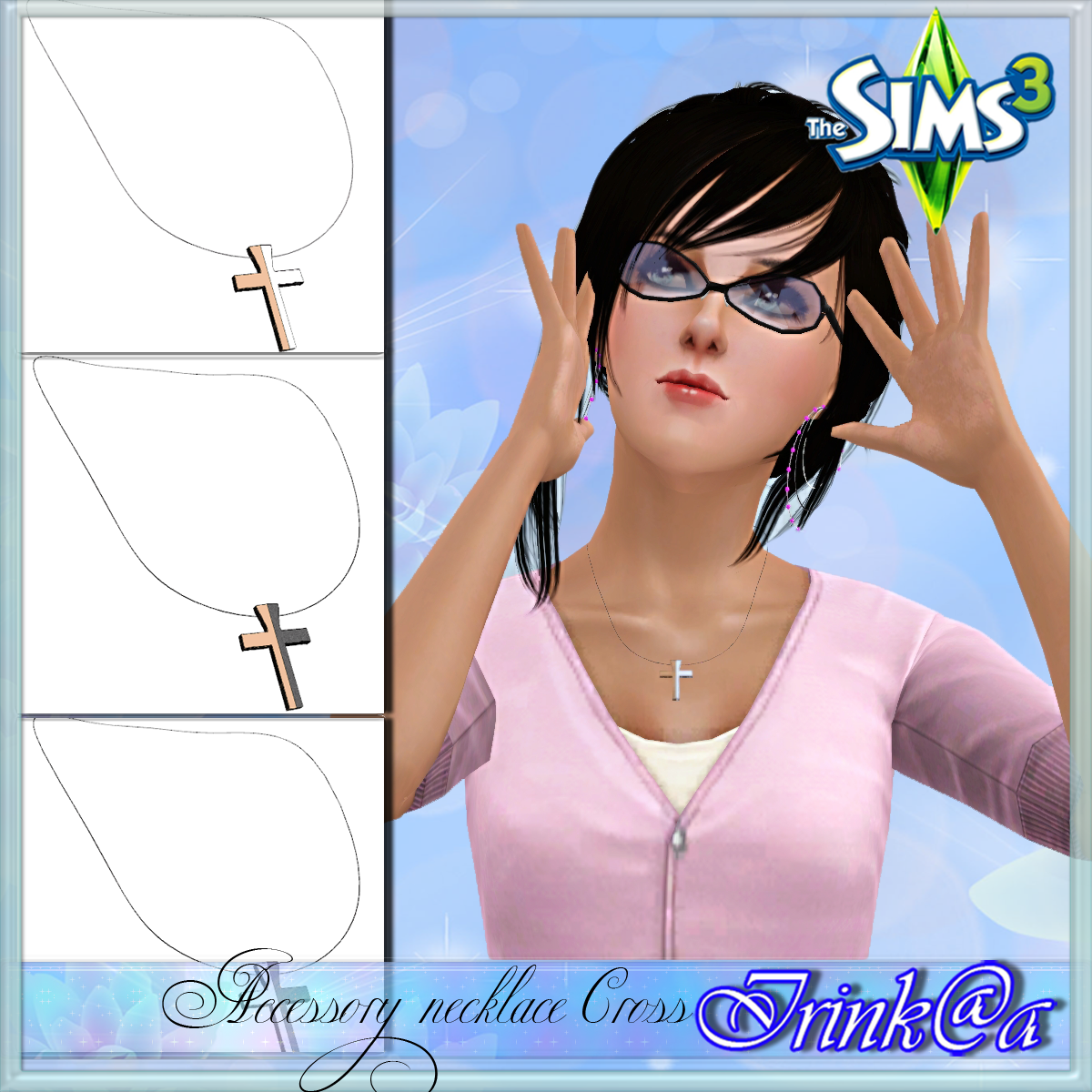 Irink@a: Accessory necklace "Cross"