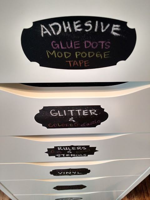 Craft Room Organization {Using Chalkboard Labels} - Sunshine and Munchkins