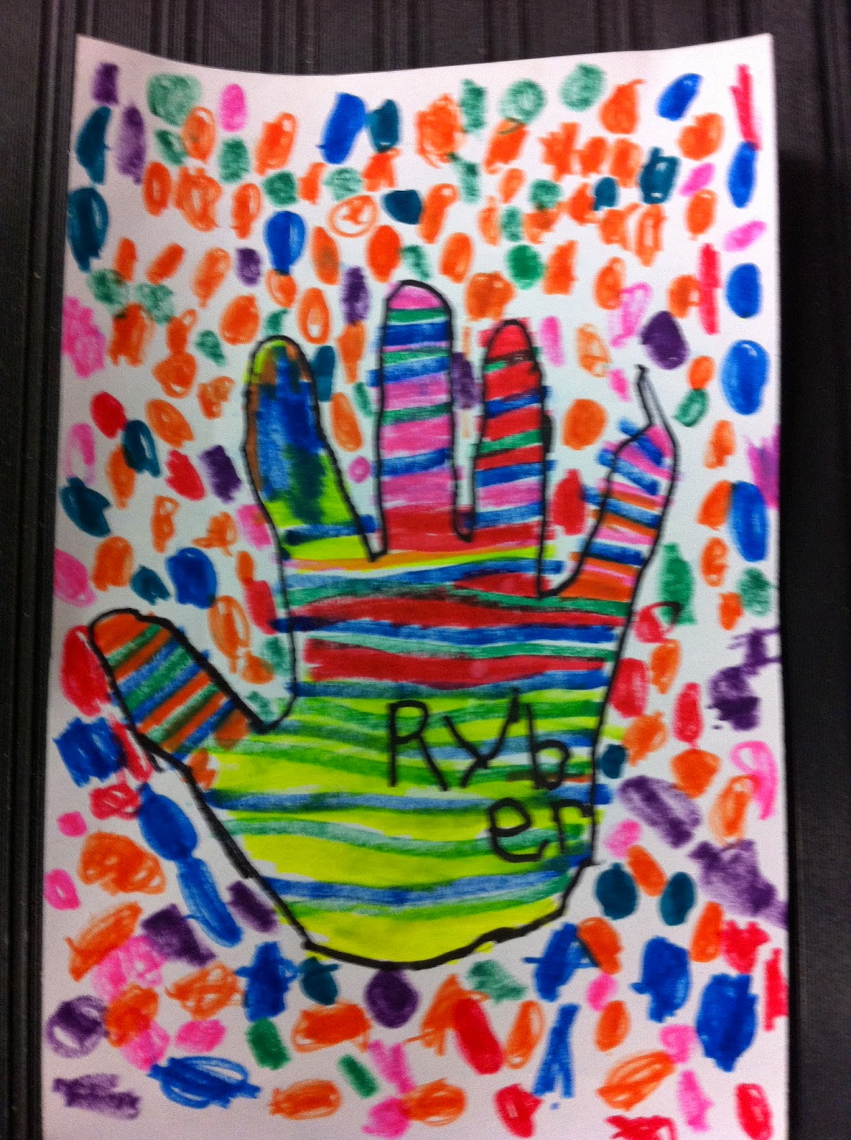 Drip, Drip, Splatter Splash: Kinder/ 1st Hand Project