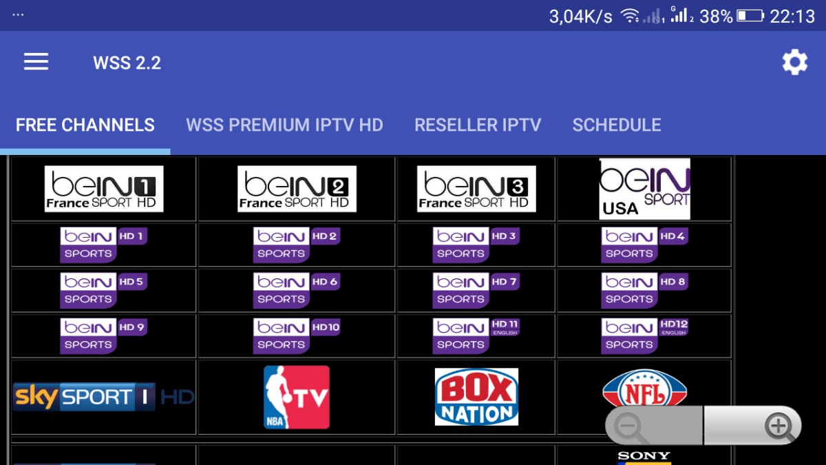 تطبيق WSS 2.2 شاهد كل القنوات الرياضية العالمية - apkfree