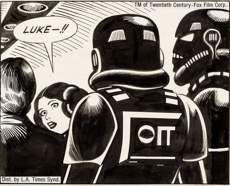 Comic art: Russ Manning "Star Wars" comic strip