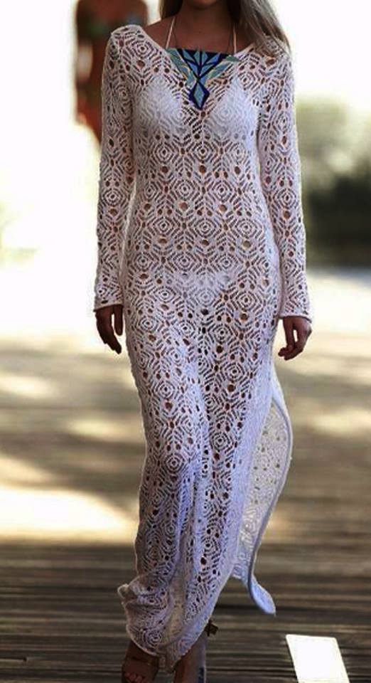 Tina's handicraft : long summer beach crochet dress
