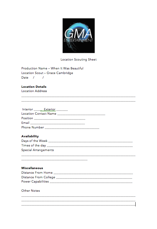 Location Scouting Form [CRACKED]
