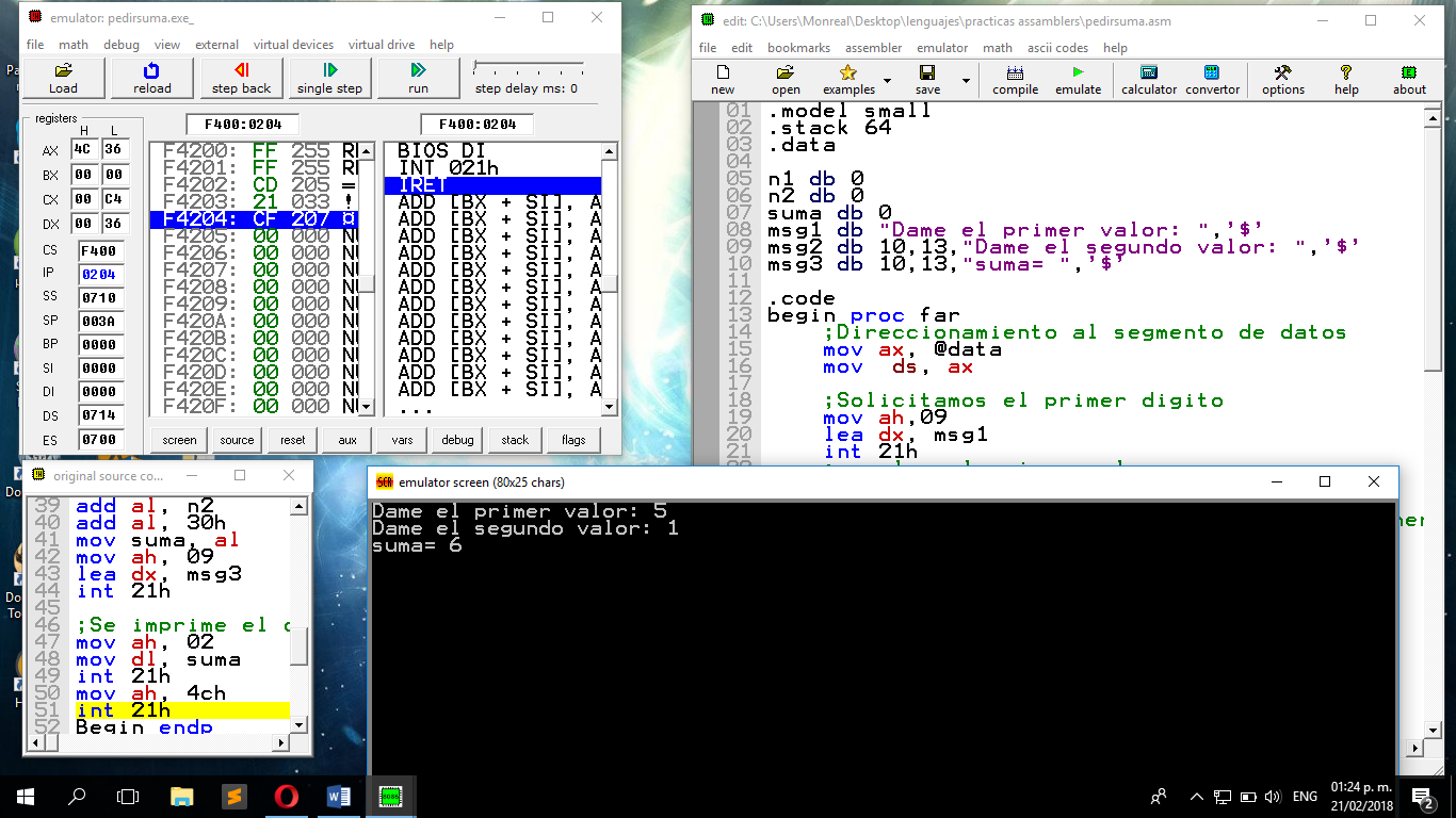 Ensamblador (Practicas)