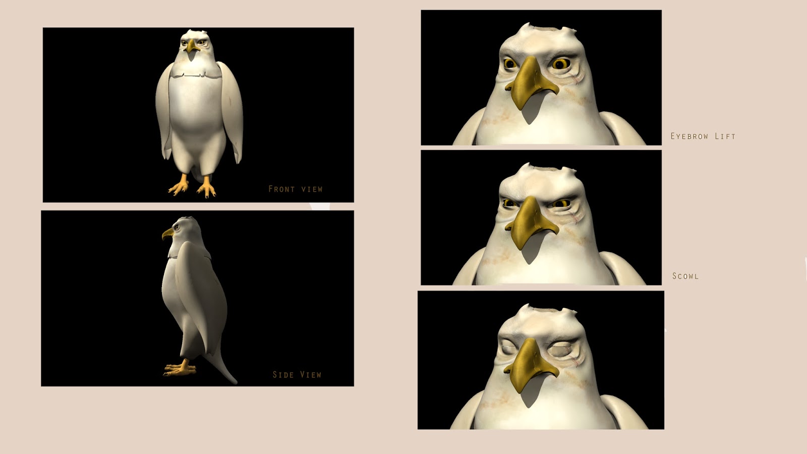 Vikki Kerslake: Eagle Uv texturing and test renders