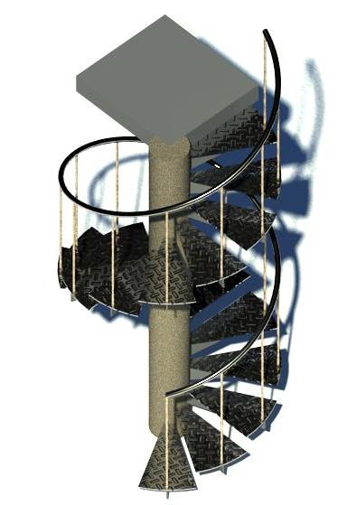 Revit Models: Steel Spiral Staircase