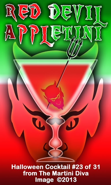 The MARTINI DIVA: RED DEVIL APPLE MARTINI - Halloween Cocktail 23 of 31