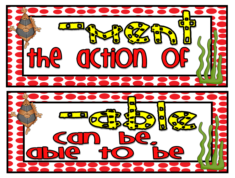 Classroom Freebies Too: Free Mini -Prefix and Suffix Posters (Available ...