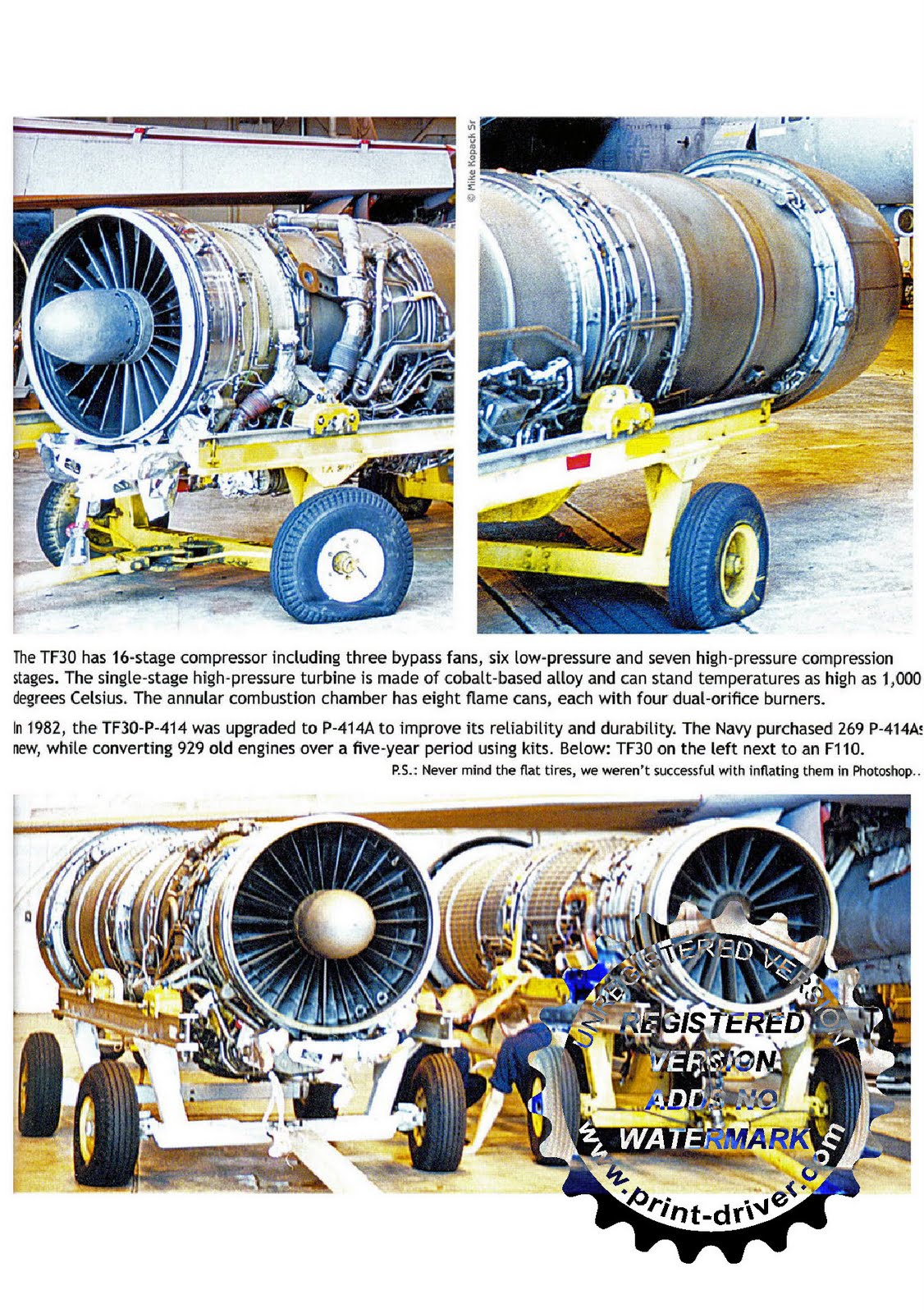 Construcción del F-14D: Fotos del avión (Cabina y motores)
