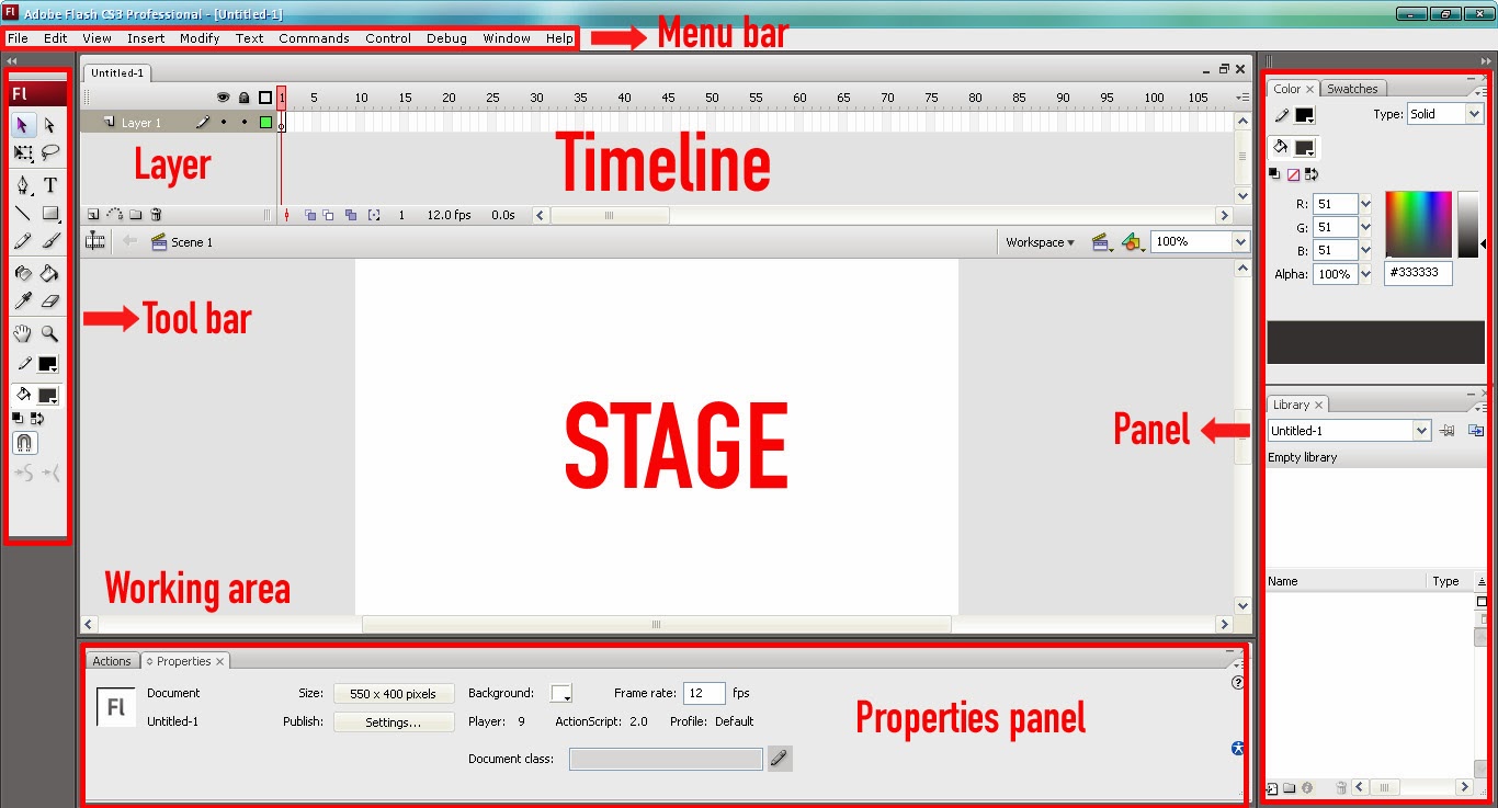 Pengenalan Adobe Flash | ANIMASI GUE.COM
