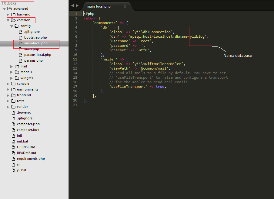 Menghubungkan Database Di Yii2 Belajar Framework Yii 2
