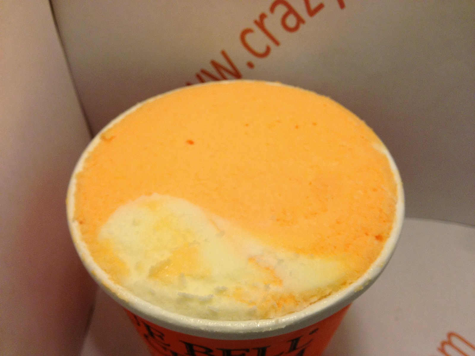 Crazy Food Dude: Review: Blue Bell Orange Swirl Ice Cream