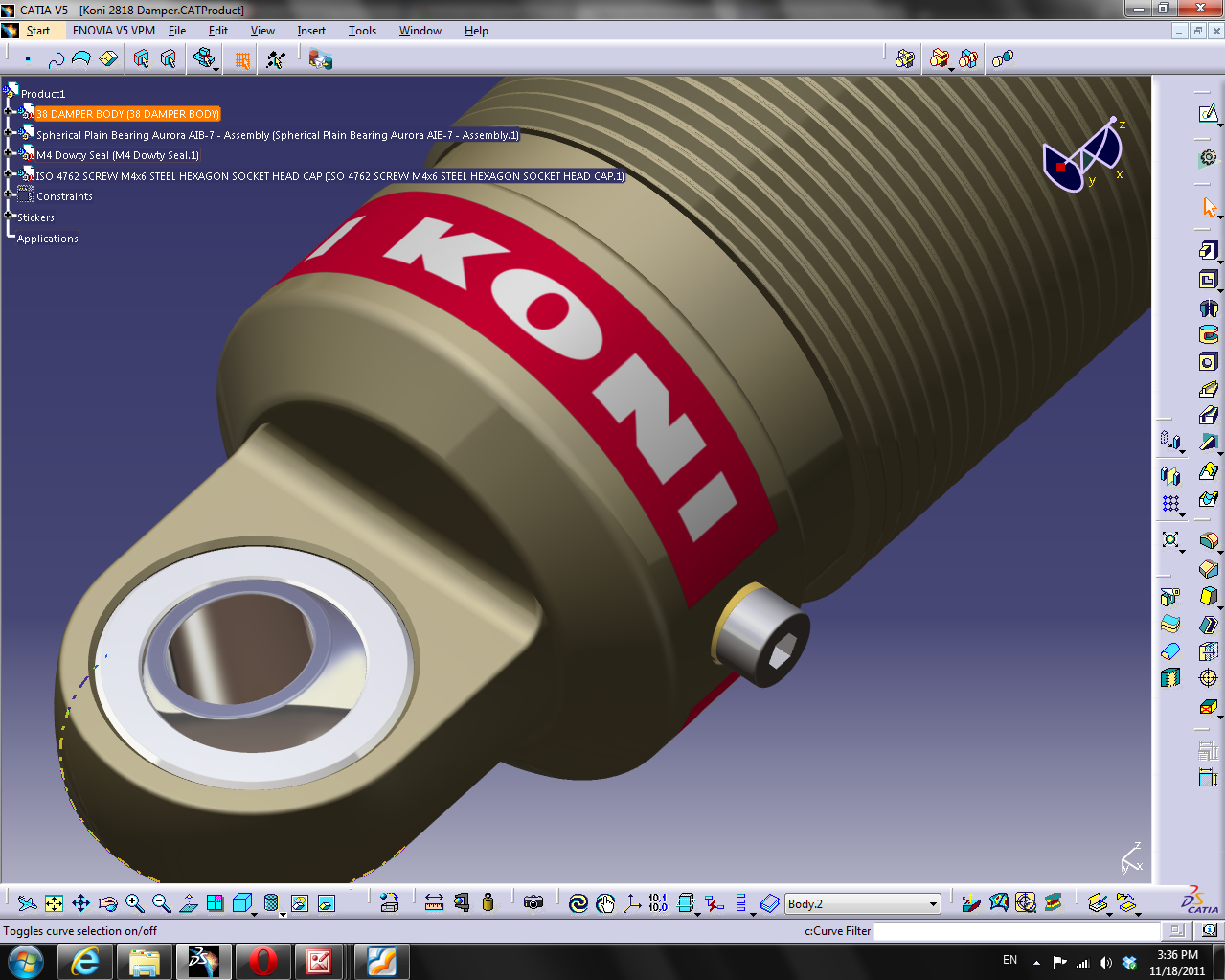 Scratchbuilding a 1/20 scale F1 replica: Koni 2812 gas filling bolt