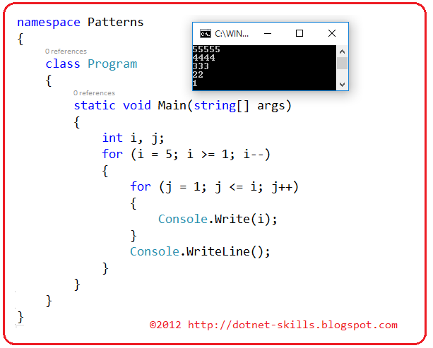 .Net Skills: C# Number Pattern (11)