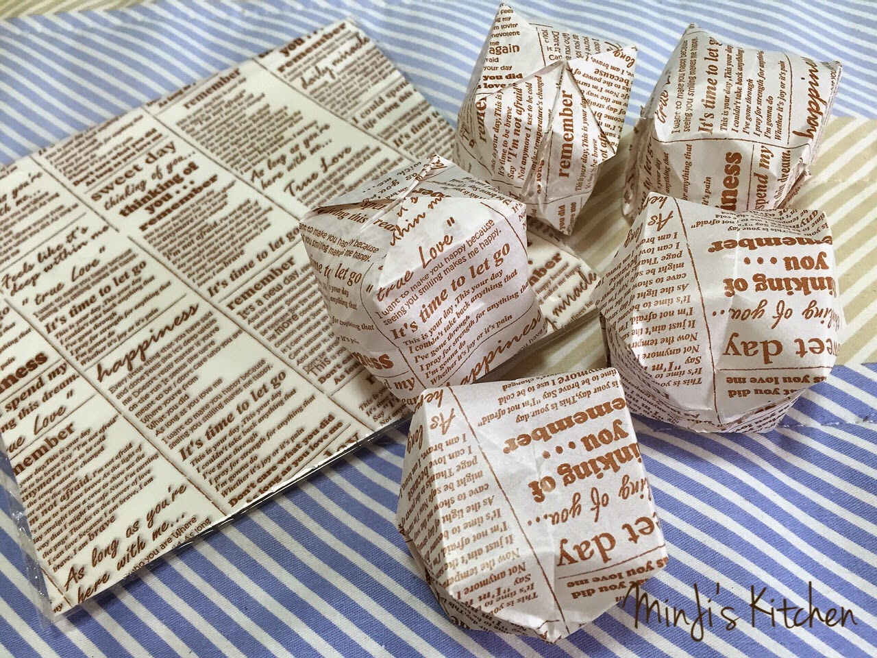 MinJi's Kitchen: Origami Water Bomb Cheese Cake おりがみ 風船 チーズケーキ