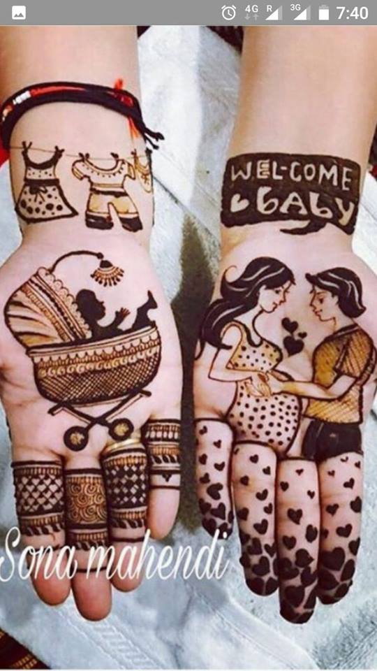 TELUGU WEB WORLD: WELCOME BABY MEHANDI DESIGN