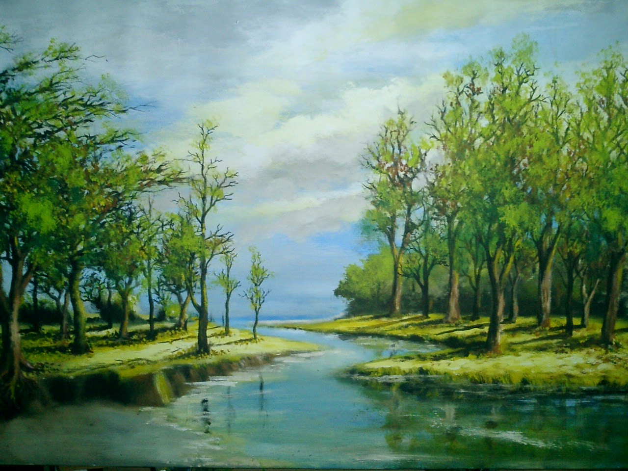 LUKISAN DANR ART : Lukisan TAMPAH DA Lukisan MUARA SUNGAI