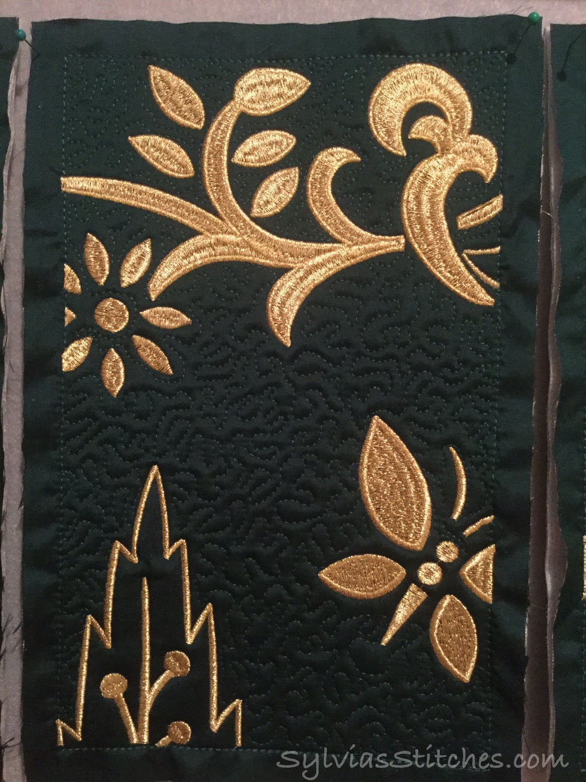 Golden Tapestry Work in Progress - Sylvia's Stitches