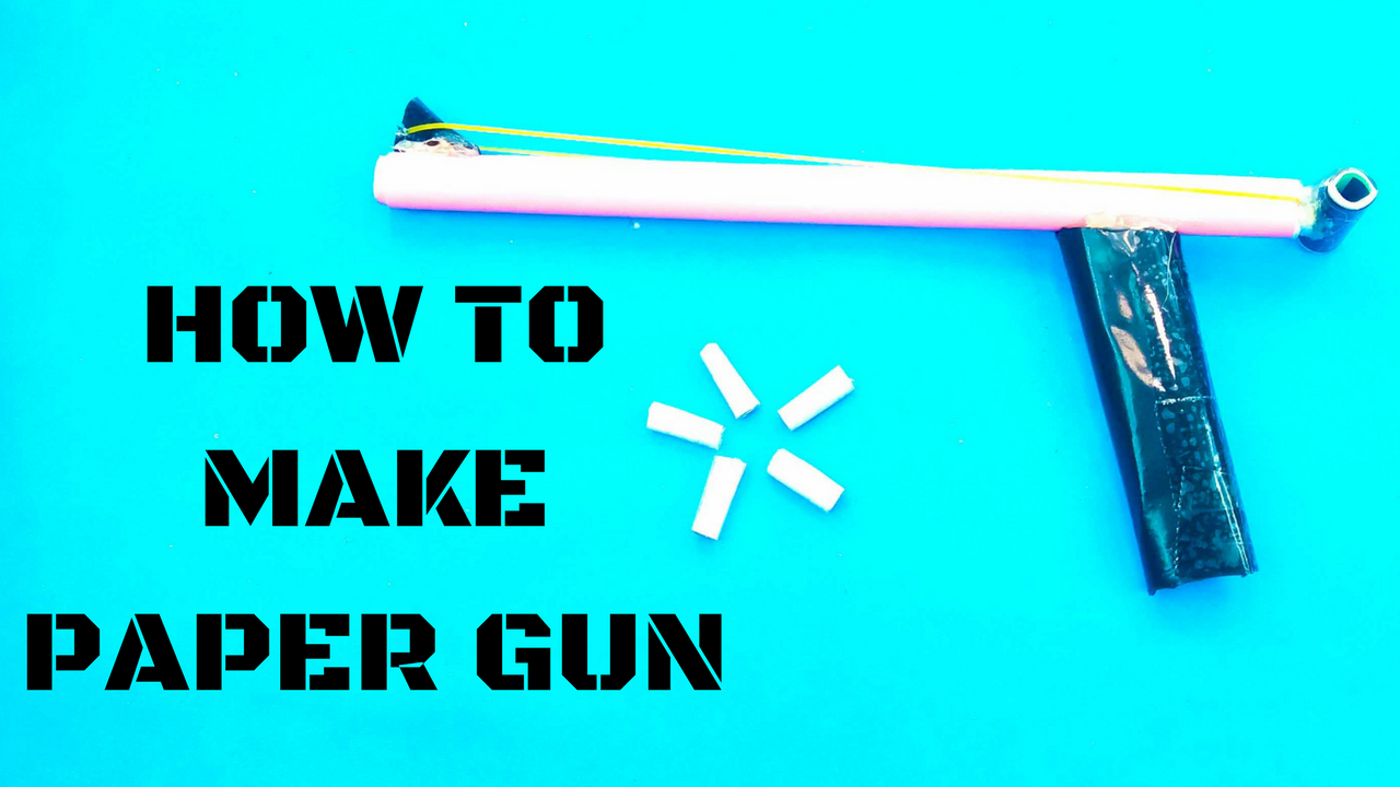 How to make a Paper Gun that Shoots Paper Bullet - Easy Paper Gun ...