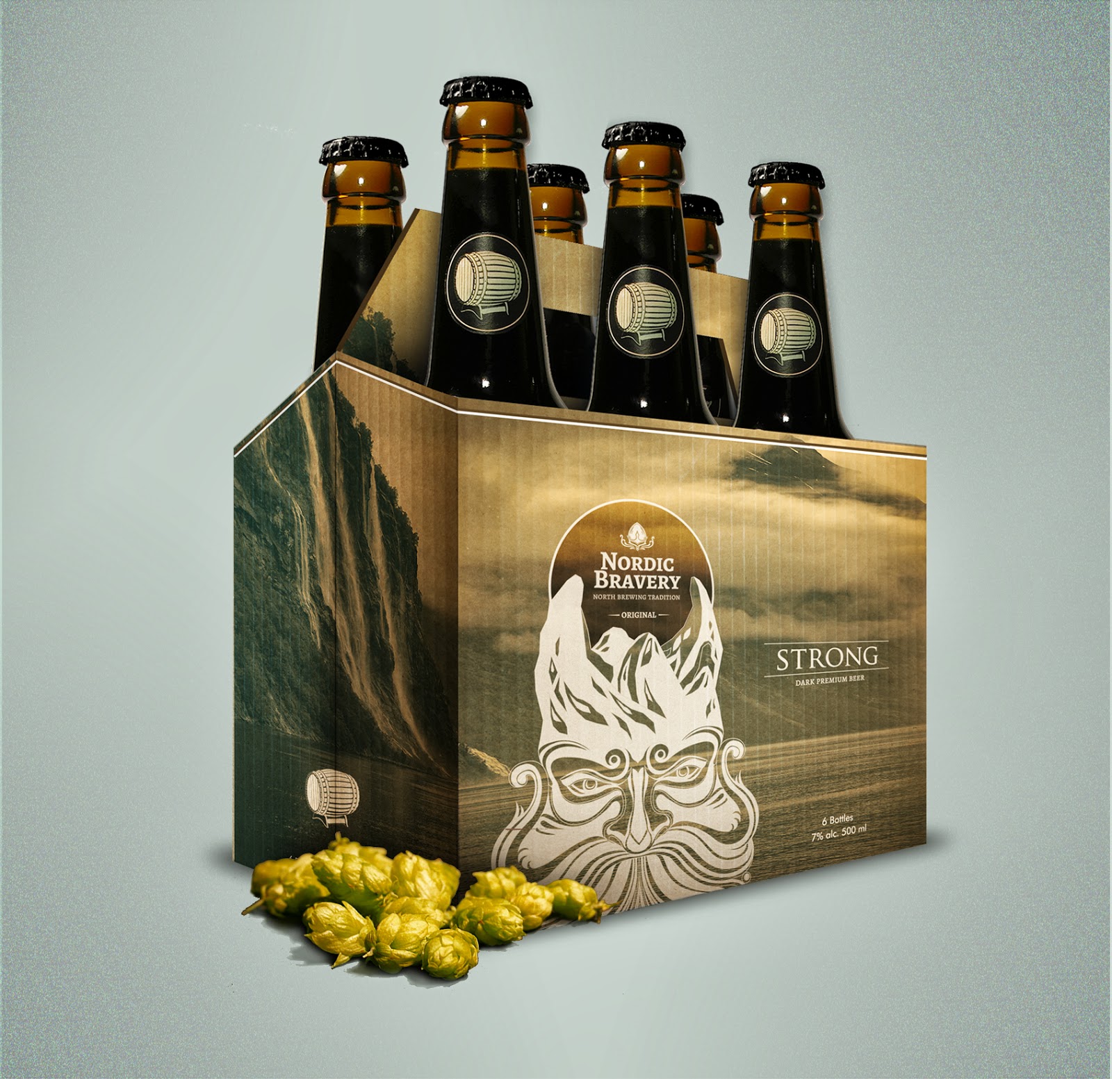 Nordic Bravery Beer (Concept) on Packaging of the World - Creative ...