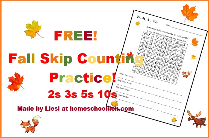 The Homeschool Den: Math Skip Counting Game: Speed!