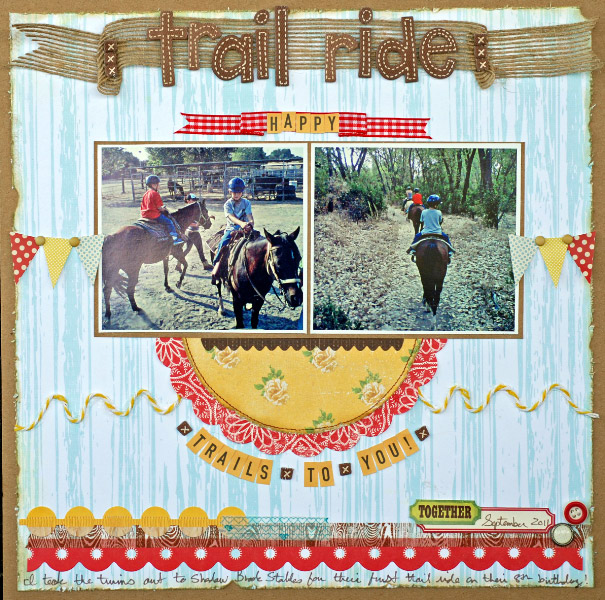 NoelMignon.com Layouts and Projects: Trail Ride and School Days
