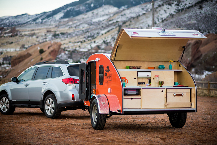 Tiny Yellow Teardrop: Featured Teardrop: Timberleaf Trailers