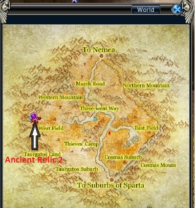 All About Online Games: Gods War Ancient Relic Locations (Sparta )