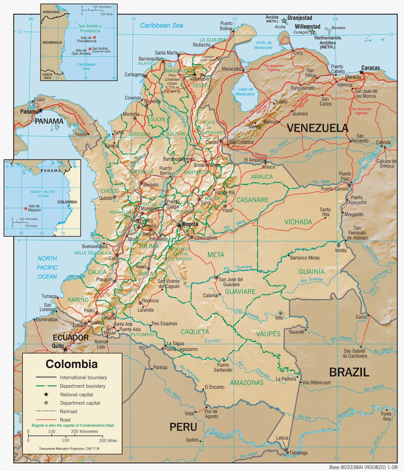 COLOMBIA - GEOGRAPHICAL MAPS OF COLOMBIA ~ Klima Naturali™