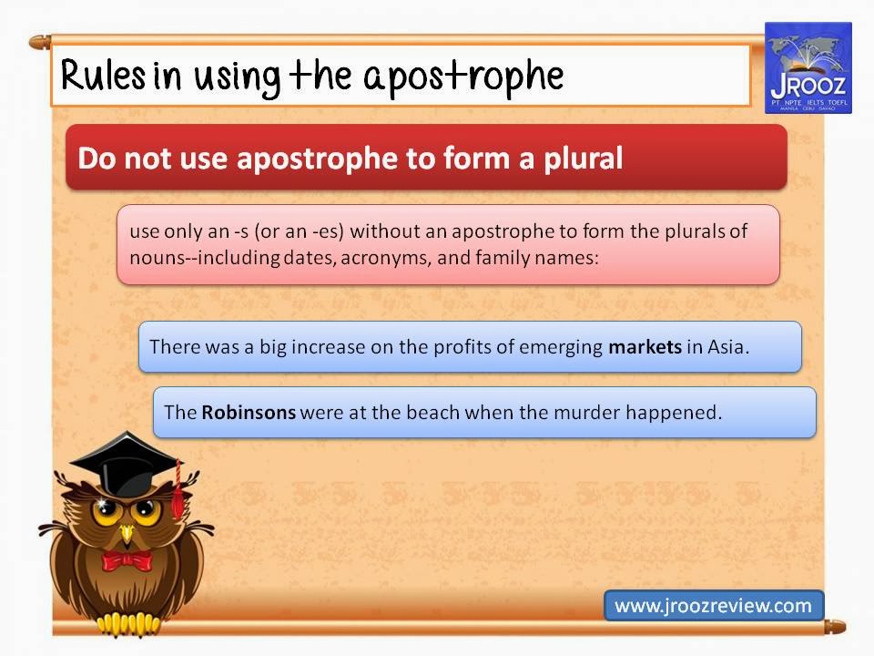 Rules in Using the Apostrophe - Learn English with Pictures
