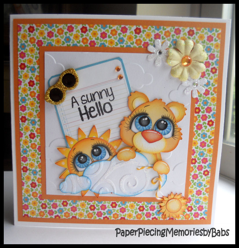 PAPER PIECING MEMORIES BY BABS: Sunny Hello Card
