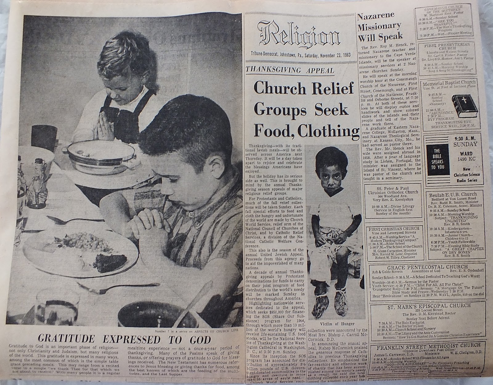 Vintage Johnstown: November 23, 1963: JFK ASSASSINATED