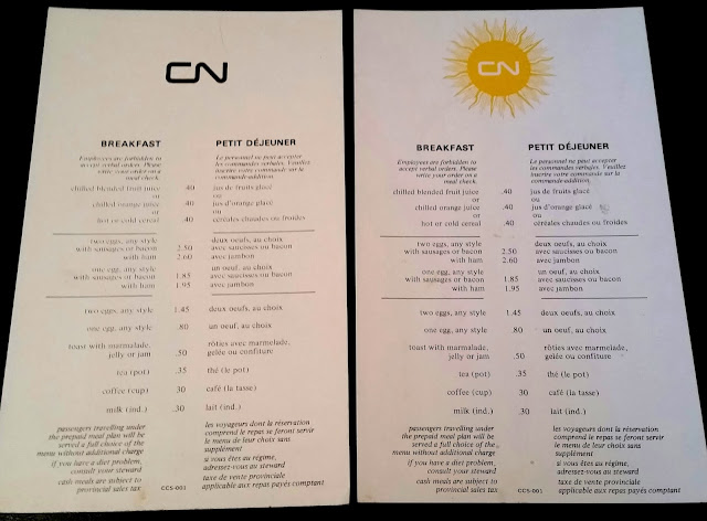 Trackside Treasure: Dining Car Menus