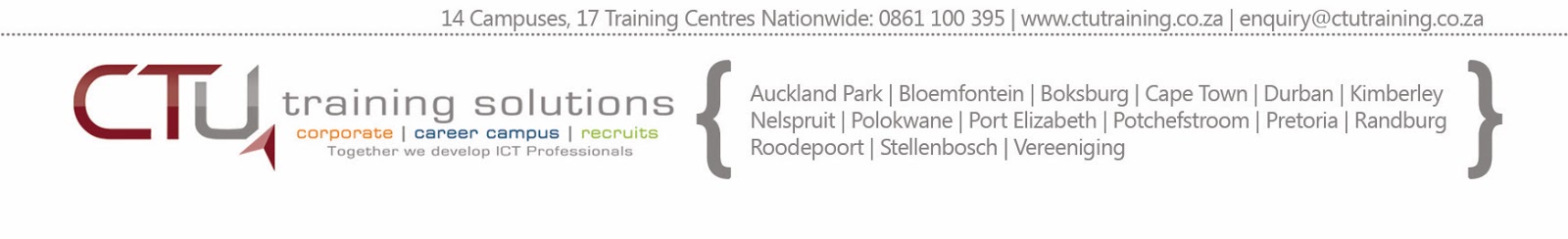 Part Time Training at CTU Stellenbosch | CTU Training Solutions Chatz