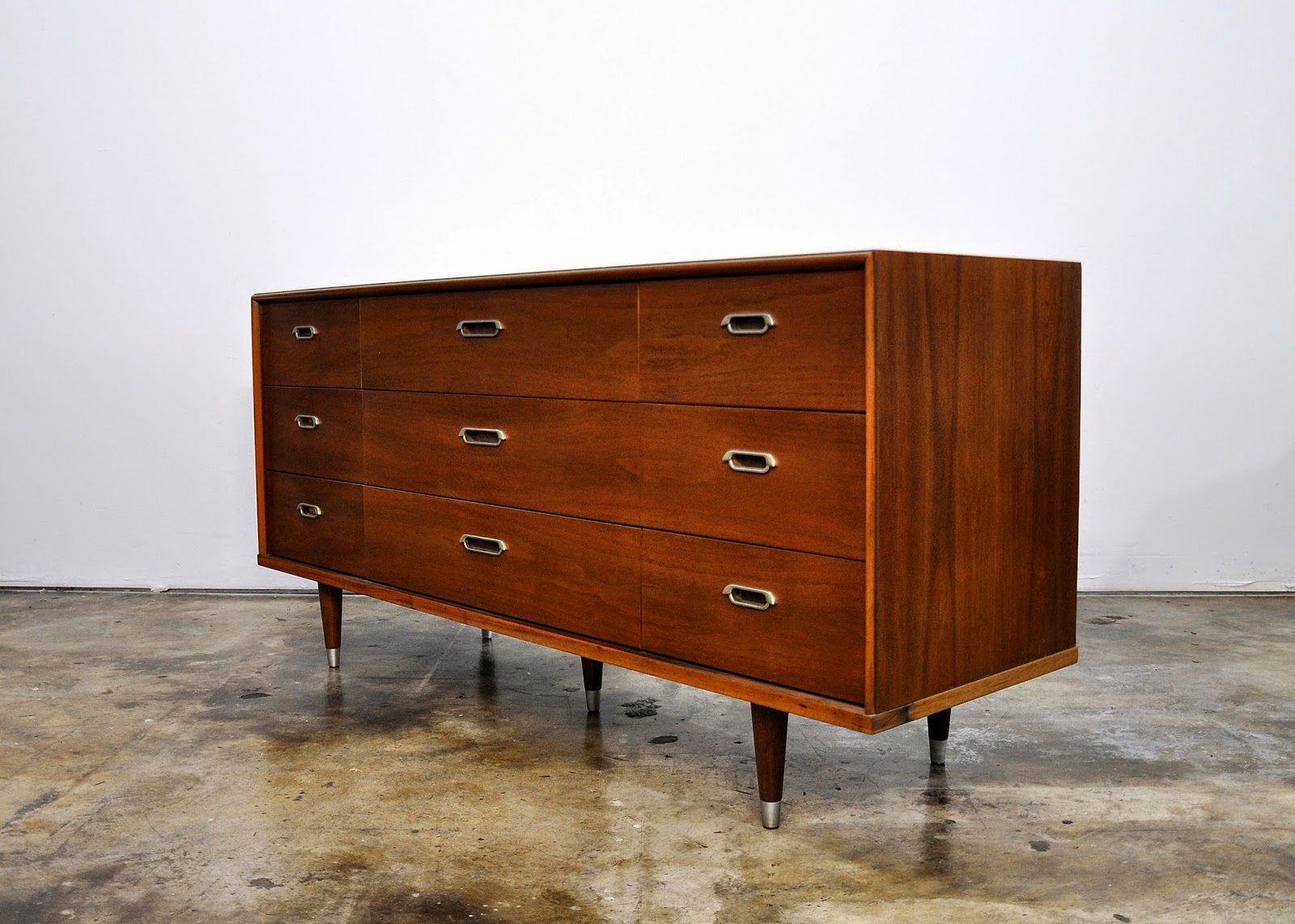 SELECT MODERN: Mid Century Triple Dresser Credenza