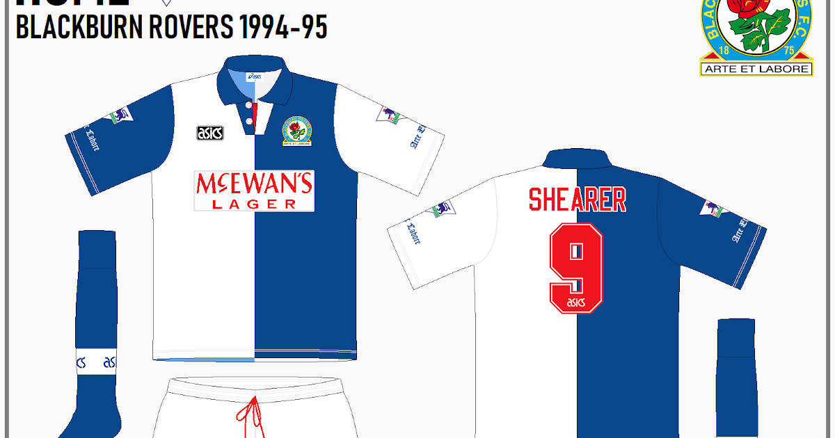 Football Paint Kit Design: 1994-95 Blackburn Rovers (Home e Away)