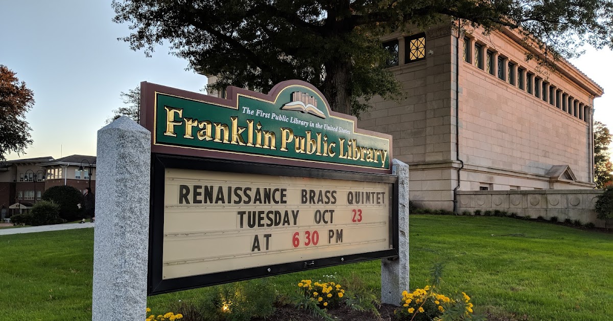 Franklin Matters: Franklin Library: Renaissance V Brass Quintet - Oct 23