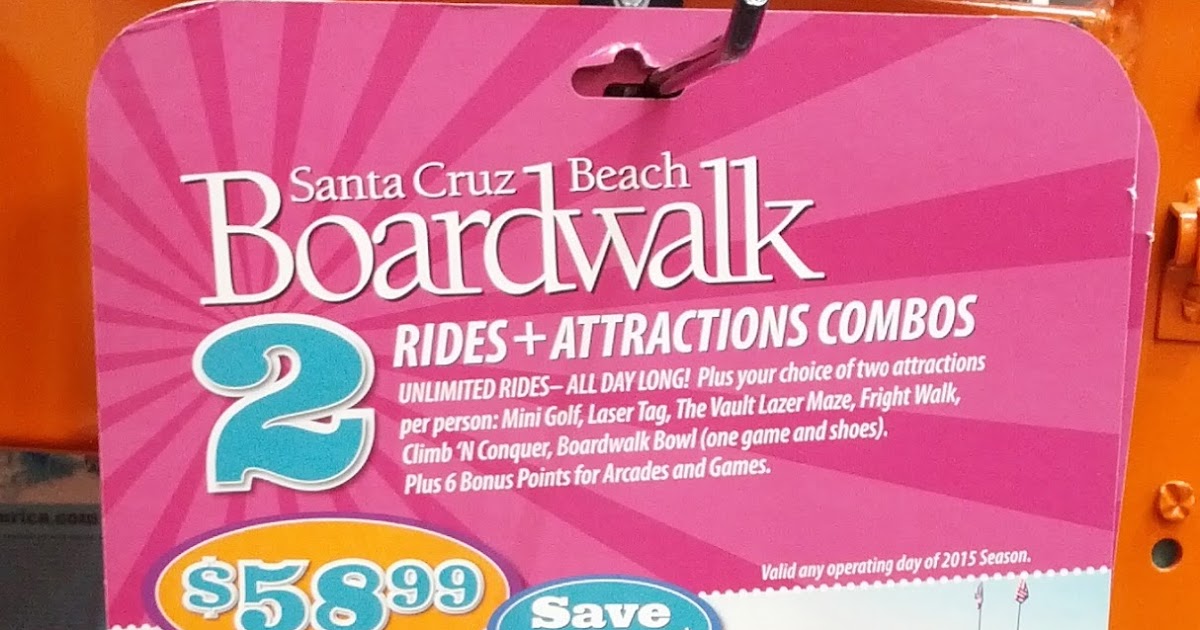 Santa Cruz Beach Boardwalk 2 Rides & Attractions Combo (2015) | Costco ...