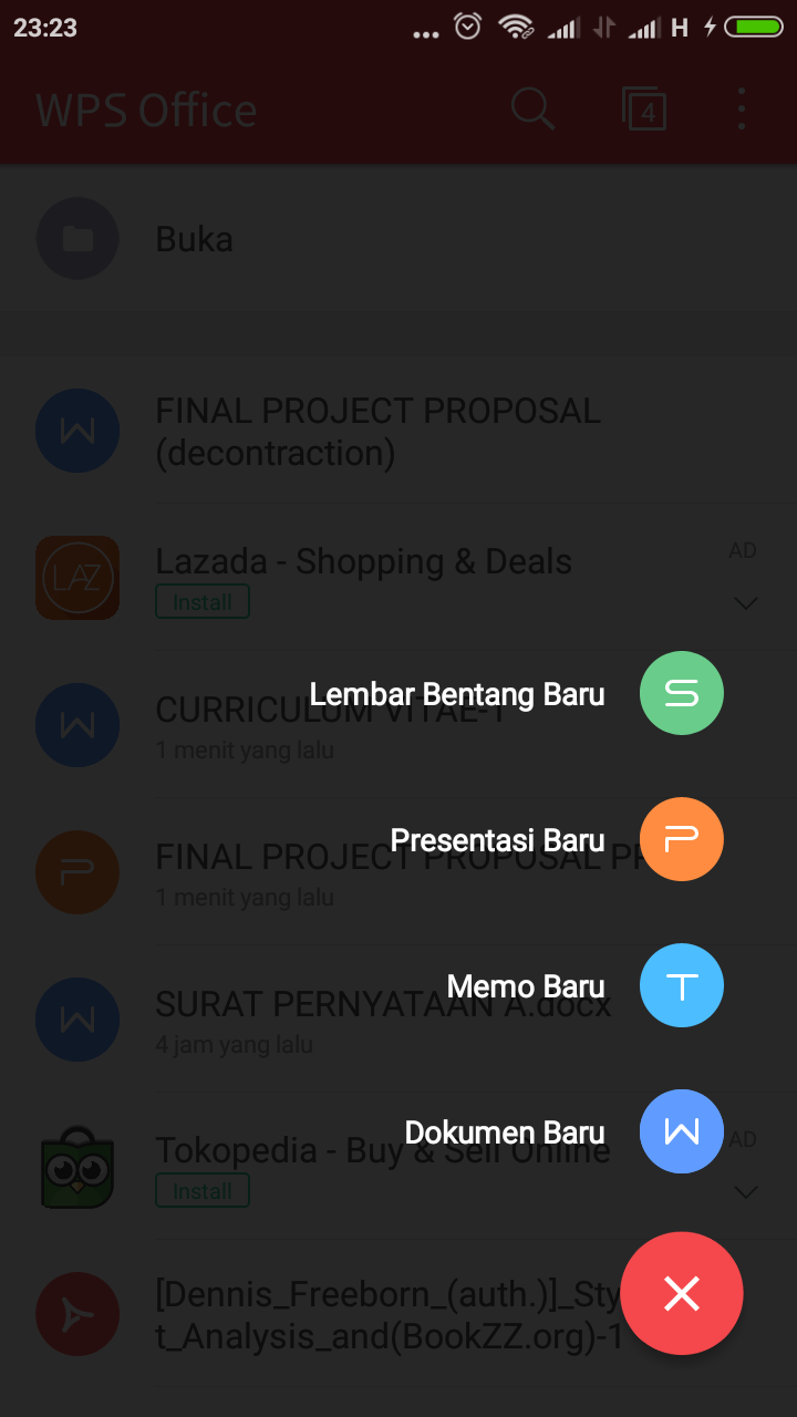 App mobile service site: WPS Office